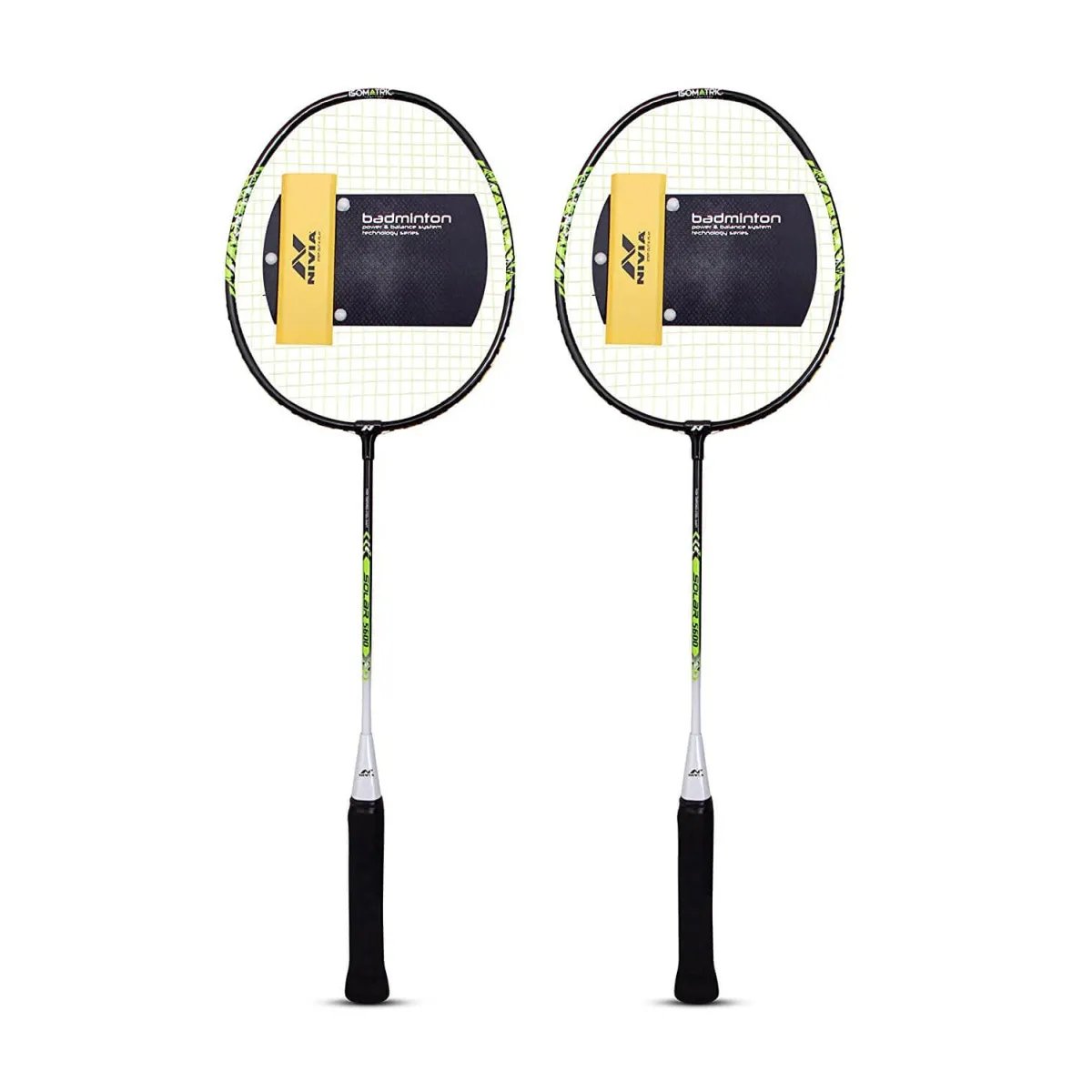 Buy Nivia Solar 5600 Badminton Racket - Pack of 2 - Sportsuncle